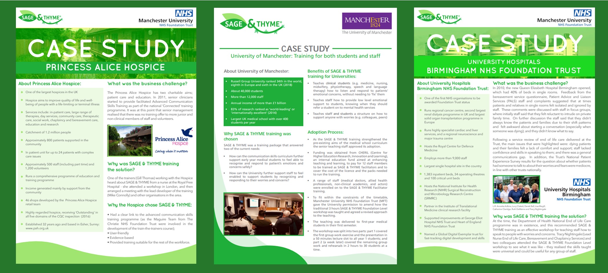 Case studies | SAGE & THYME